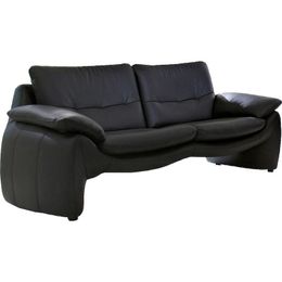 Places of Style 3-Sitzer &raquo;Luna&laquo; in einzigartiger Optik schwarz NaturLEDER (echtes Rindsleder) B/H/T: 205cm x 80cm x 88cm, NaturLEDER LongLife300