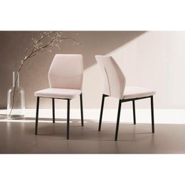 OTTO home Esszimmerstuhl &raquo;Lumos&laquo; (Set) 2 Stk.Webstoff in vielen Farben erh&auml;ltlich mit stabilem Metalluntergestell beige 100% Polyester B/H/T: 46cm x 