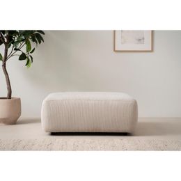 Home Affaire Polsterhocker &raquo;Torge, Hocker in Cord, Samtvelours oder Struktur&laquo; passend zur Serie Torge, rechteckig, bequemer Sitzkomfort beige 100% 