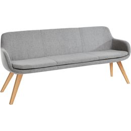 Musterring Essbank &raquo;Tavia&laquo; Stativgestell aus Eiche bianco massiv, Breite 180, 200 oder 220 cm silber 100% PES B/H/T: 180cm x 87cm x 66cm, Flachgewebe