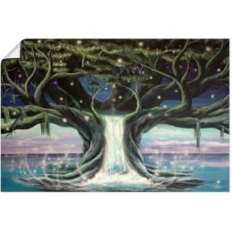 Artland Wandbild &raquo;Der Baum der Seelen&laquo; Landschaften 1 Stk. tlg. als Leinwandbild, Poster in verschied. Gr&ouml;&szlig;en blau B/H/T: 90cm x 60cm, Poster Landschaften 