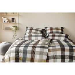 Elegante Bettw&auml;sche &raquo;Kuschel Karo&laquo; 2 Stk. angenehmes Hautgef&uuml;hl Interlock-Jersey, Obermaterial: 100% Baumwolle B/L: 135cm x 200cm, 1 Stk., 1 Stk., Interlock-