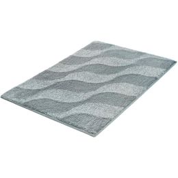 Kleine Wolke Badematte &raquo;&raquo;Onda&laquo;, Badvorleger, Badezimmer Teppich&laquo; H&ouml;he 15 mm rutschhemmend beschichtet fu&szlig;bodenheizungsgeeignet Badteppich, modernes Ton in Ton 