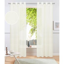 OTTO home Gardine &raquo;Dolly&laquo; &Ouml;sen 1 Stk. tlg. Transparent, Gewebt, Polyester Polyester 145cm, &Ouml;sen, 140cm
