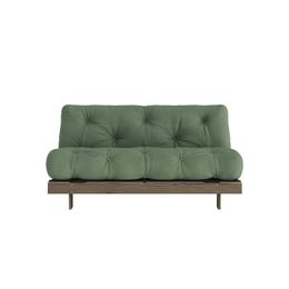 Karup Design Daybett &raquo;Roots Sofa Bed, Schlafsofa,, Bettfunktion, FSC -Massivholz,&laquo; Inkl. Futonmatratze, Made in Europe, langlebig, B: 140 oder 160 cm gr&uuml;n Bezug: 