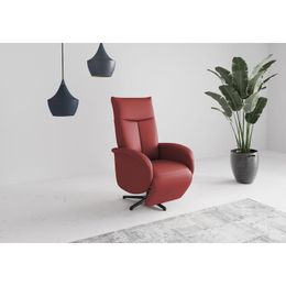Sit & More sit&more TV-Sessel &raquo;Juma, inkl. Drehfunktion & Kopfteilverstellung&laquo; H&ouml;he Armlehne 62 cm, wahlweise mit Aufstehhilfe, 2 Motoren und Akku rot Leder,mit 