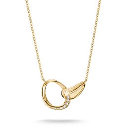 Thomas Sabo Damen Thomas Sabo Kette mit Anh&auml;nger &raquo;Together Kette gro&szlig; gelbgoldfarben&laquo; mit Zirkonia (synth.) 45, Metall