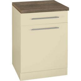 Wiho-K&uuml;chen wiho K&uuml;chen Unterschrank &raquo;Unna&laquo; 60 cm breit beige B/H/T: 60cm x 85cm x 60cm, Schubladen: 1 Stk. T&uuml;ren: 1 Stk.