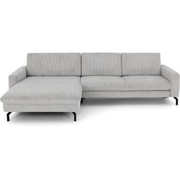 Die PlanBar Ecksofa &raquo;MP-IN20110 L-Form mit Kaltschaum-Polsterung&laquo; optional mit Funktionen erh&auml;ltlich grau 100% Polyester B/H/T: 302cm x 87cm x 178cm, 