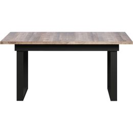 Home Affaire Esstisch &raquo;Valencia&laquo; 1 Stk. tlg. Synchroauszug; Metallkufen, ausziehbar auf 200 cm schwarz B/H/T: 76cm x 90cm, Einlegeplatte, 