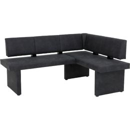 Hela Eckbank &raquo;PIA&laquo; Langer Schenkel links und rechts montierbar schwarz B/H/T: 168cm x 86cm x 56cm, langer Schenkel beidseitigmontierbar