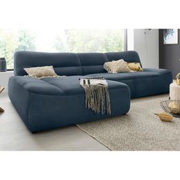 DOMO collection Ecksofa &raquo;Cesena moderne Polsterecke mit flachen Armlehnen, L-Form&laquo; fester Sitzkomfort, frei im Raum stellbar blau B/H/T: 288cm x 81cm 