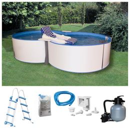 my POOL BWT Achtformpool &raquo;JOY 1&laquo; in verschiedenen Gr&ouml;&szlig;en wei&szlig; &Oslash;/B/H/L: Breite 300cm x H&ouml;he 110cm x L&auml;nge 470cm, 12.000 l