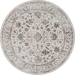 MERINOS Teppich &raquo;Creation 50112&laquo; rund 10 mm H&ouml;he elegant, gl&auml;nzend, Kurzflor, pflegeleicht, Wohnzimmer beige Polyester &Oslash; 200cm 1 Stk., 10mm, &Oslash; 200cm