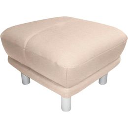 Trendmanufaktur Hocker &raquo;Cecilia, bequem und elegant&laquo; beige NaturLEDER (echtes Rindsleder);Luxus-Microfaser ALCAZAR (100% Polyester);NaturLEDER : Bitte