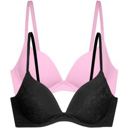 Dorina Push-up-BH &raquo;Willa&laquo; leicht gepolsterte Cups, mit B&uuml;gel schwarz 75, Cup C Push-up-BH
