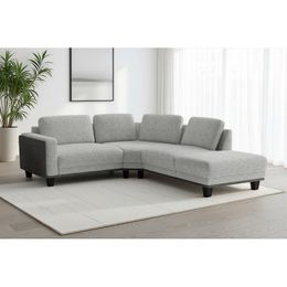 Sit & More sit&more Ecksofa &raquo;Concept&laquo; Modernes Sofa in drei Fu&szlig;farben zur Auswahl 100% Polyester B/H/T: 223cm x 84cm x 251cm, Chenille, langer Schenkel rechts,