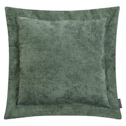 MAGMA Dekokissen &raquo;ARLO Flatterkissen&laquo; Elegantes Zierkissen mit samtiger Struktur und zeitlosem Design gr&uuml;n Chenille, Faserb&auml;llchen (Polyester), Polyester B/