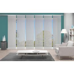 Vision S Schiebegardine &raquo;6ER SET ROM&laquo; Paneelwagen 6 Stk. tlg. HxB: 260x60, Schiebevorhang 6er Set Uni grau Polyester 260cm, Paneelwagen, 60cm