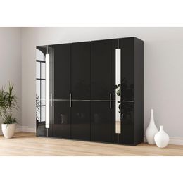 Musterring Kleiderschrank &raquo;Imola W&laquo; Einlegeb&ouml;den und Kleiderstangen, mit Glast&uuml;ren inklusive Zierspiegel grau Floatglas, Holzwerkstoff B/H/T: 246,3cm x 236cm x 