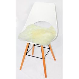 Heitmann Felle Stuhlkissen &raquo;Lamm, Sitzauflage eckig&laquo; 44x44 cm, echtes Lammfell, waschbar, auch als 2er oder 4er Set wei&szlig; Lammfell B/L: 44cm x 44cm, 1 Stk.