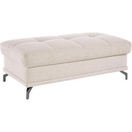 OTTO home Polsterhocker &raquo;Costello, B: 133 cm&laquo; individuell zu kombinieren, Federkern beige 100% Polyester;Samtoptik (100% Polyester) B/H/T: 133cm x 