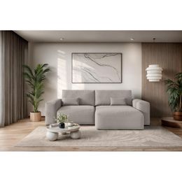 OTTO home Ecksofa &raquo;MATTS Schlafsofa mit Bettkasten, Ma&szlig;e B/T/H: 265/159/89 cm&laquo; L-Form mit Recamiere rechts oder links, hoher Sitzkomfort beige 100% 