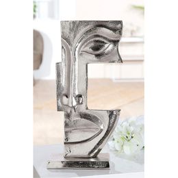 Casablanca by Gilde Fantasy-Figur &raquo;Skulptur Gesicht Big Lips&laquo; silber Aluminium B/H/T: 21cm x 40cm x 9cm