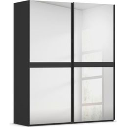 Rauch Schwebet&uuml;renschrank &raquo;Kleiderschrank Schrank Garderobe Schlafzimmerschrank SCALE-LINE&laquo; edle Optik mit Bauchbinde in Korpusfarbe Spiegelfront MADE