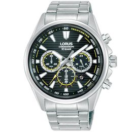 Lorus Herren Lorus Chronograph &raquo;Sports Chronograph&laquo; Quarzuhr, Armbanduhr, Herrenuhr, Edelstahlarmband, analog, Tag silber Einheitsgr&ouml;&szlig;e