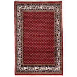 Orientteppich &raquo;Mir, auch als L&auml;ufer&laquo; rechteckig 15 mm H&ouml;he handgekn&uuml;pft, Wohnzimmer, reine Wolle rot Wolle B : 90cm 1 Stk., 15mm, L: 160cm