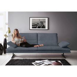 W.Schillig 2,5-Sitzer &raquo;broadway, Designsofa mit tollem Sitzkomfort&laquo; Sitztiefenverstellung, Kopfteil- & Seitenteilverstellung, Breite 236cm blau 