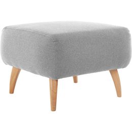 Home Affaire Hocker &raquo;Baggio&laquo; mit Holzf&uuml;&szlig;en grau B/H/T: 63cm x 45cm x 63cm, Struktur fein