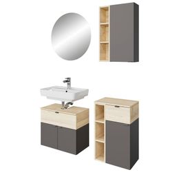 Badm&ouml;bel-Set &raquo;Quickset 394&laquo; Komplett-Set, 4 Stk. tlg. grau Einheitsgr&ouml;&szlig;e