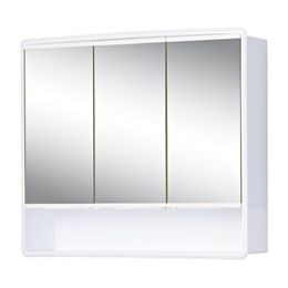 Xora Spiegelschrank Lymo, Wei&szlig;, Kunststoff, 2 F&auml;cher, 58x49.5x14.8 cm, Made in Germany, h&auml;ngend, Badezimmer, Badezimmerspiegel, Spiegelschr&auml;nke