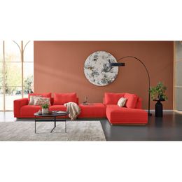Musterring Wohnlandschaft &raquo;JustB! PM200 bequem, wahlw. Sitzvorzug, Breite 395cm, Holzsockel&laquo; Anreihsofa Armlehne links, Eckteil rechts und Hocker. Ohne 