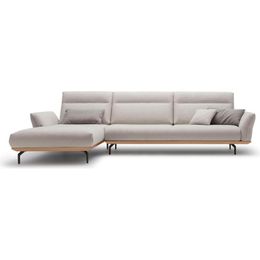 Creation BY ROLF BENZ Ecksofa &raquo;CR.460, Design-Sofa der Extraklasse, verstellbare R&uuml;ckenlehne, L-Form&laquo; Sockel in Eiche, Winkelf&uuml;&szlig;e in Umbragrau, Breite