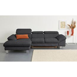 COTTA Ecksofa &raquo;Driver L-Form, B: 268 cm&laquo; Kopfteilverstellung, optional Schlaffunktion & Bettkasten LEDER BEEFY (ein abgedecktes Spalt-Rindsleder) im 