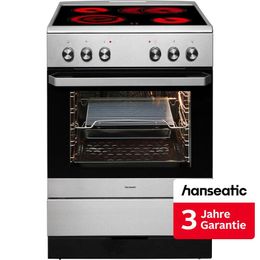 Hanseatic Elektro-Standherd &raquo;6022CE3.334eEDXv&laquo; inkl. 3 Jahre Herstellergarantie grau LED-Display unterst&uuml;tzt dich bei der einfachen Bedienung des Backofens