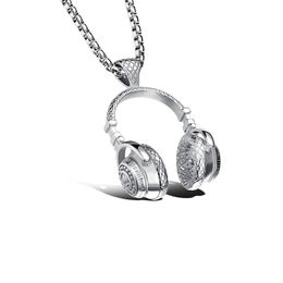 Firetti Herren Kette mit Anh&auml;nger &raquo;Schmuck Geschenk Kopfh&ouml;rer, strukturiert&laquo; schwarz Edelstahl, L: 55 B: 3mm
