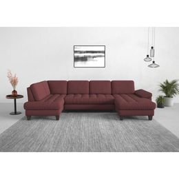 Sit & More sit&more Wohnlandschaft &raquo;Westham U-Form&laquo; wahlweise mit Schlaffunktion, Bettkasten, Sitztiefenverstellung lila 90% Polyester 10%Polyamid B/H/T: 338cm x