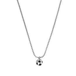 Tom Tailor Herren Tom Tailor Kette mit Anh&auml;nger &raquo;Fu&szlig;ball-Motiv&laquo; silber Edelstahl, L: 43 B: 1,9mm