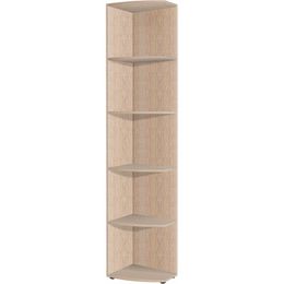 wimex Eckregal &raquo;Multiraumkonzept&laquo; planbar und erweiterbar braun B/H/T: 30cm x 185cm x 38cm, 4 Stk.