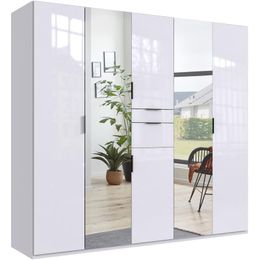 wimex Dreht&uuml;renschrank &raquo;Moldau Kleiderschrank mit Spiegel Schlafzimmerschrank&laquo; wei&szlig; Holzwerkstoff B/H/T: 225cm x 208cm x 58cm, Classic