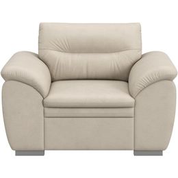 COTTA Sessel &raquo;Leandra&laquo; Polstergarnitur, auch als Set erh&auml;ltlich beige Luxus-Microfaser (100% Polyester);NaturLEDER: Bitte beachten Sie, dass 