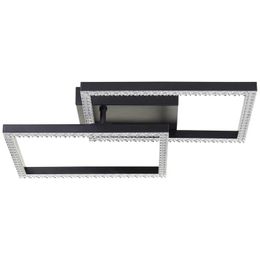 Brilliant LED Deckenleuchte &raquo;Ranni&laquo; 1 Stk. Neutralwei&szlig; 41 x 41, 2700 lm, 4000 K, Kristalloptik, schwenkbar, schwarz schwarz H: 7cm, 1 Stk.