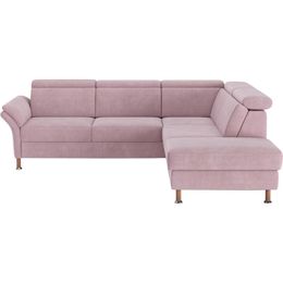 OTTO home Ecksofa &raquo;Calypso L-Form&laquo; mit Relaxfunktion motorisch im Sofa 2,5- Sitzer rosa 100% Polyester B/H/T: 259cm x 85cm x 227cm, Struktur, Ottomane