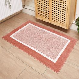 ANDIAMO Badematte &raquo;Maui&laquo; H&ouml;he 15 mm rutschhemmend beschichtet fu&szlig;bodenheizungsgeeignet gestreift, mit Bord&uuml;re, auch als 2er Set erh&auml;ltlich braun Polyester 
