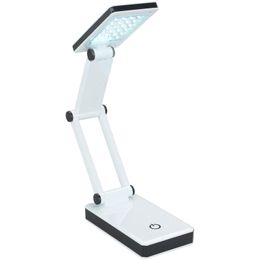 Maximex LED Schreibtischlampe &raquo;faltbar&laquo; LED-Modul 1 Stk. Neutralwei&szlig; LED Lampe, stufenlos verstellbar, USB-Port oder Batteriebetrieb wei&szlig; H: 24cm, 1 Stk.