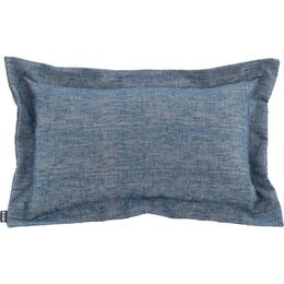 HOCK Dekokissen &raquo;Addicted&laquo; mit angesagtem Stehsaum, Kissenh&uuml;lle mit F&uuml;llung, 1 St&uuml;ck blau Baumwolle, Polyacryl, Polyester B/L: 30cm x 50cm, 1 Stk.